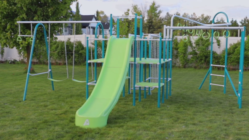 ActivPlay Base Camp Playground + Hanging Bridge, Jungle Line, Monkey B